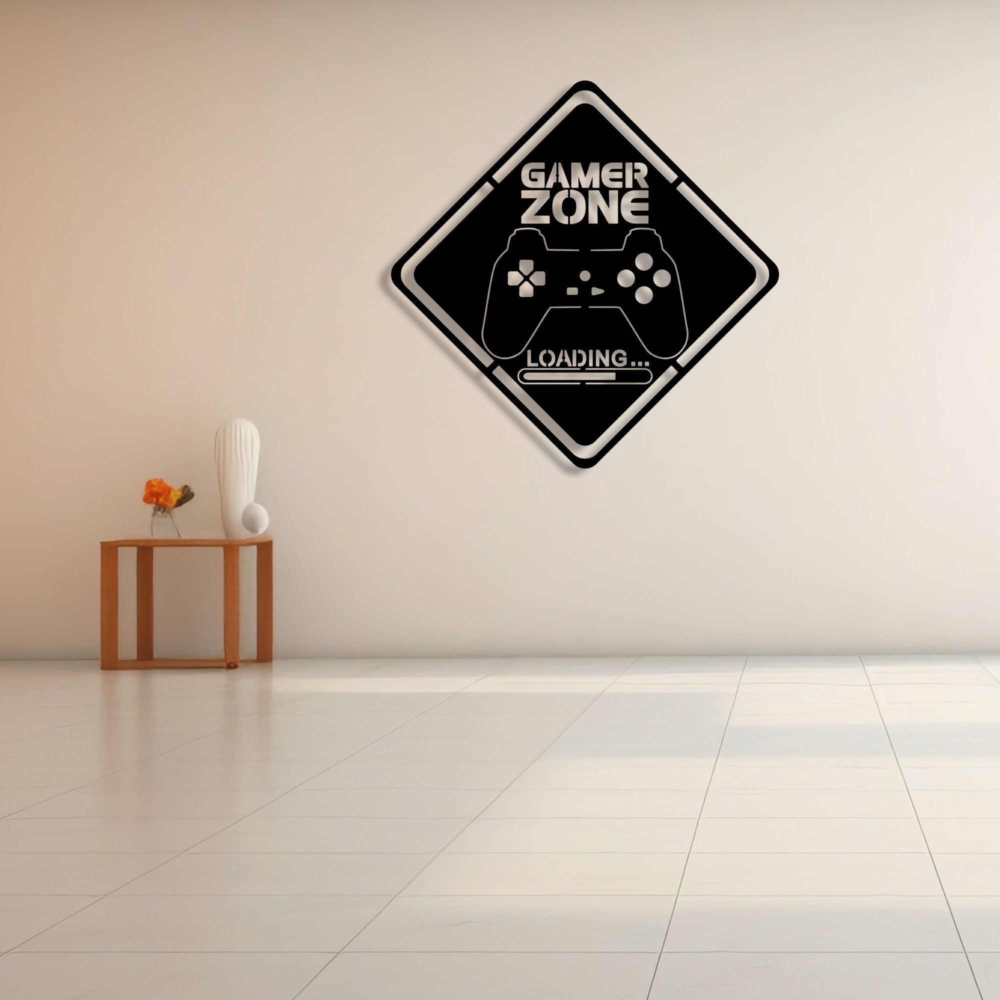 Gamer Zone Metal Wall Art, Controller Gamer, Metal Wall Art, Gift ...