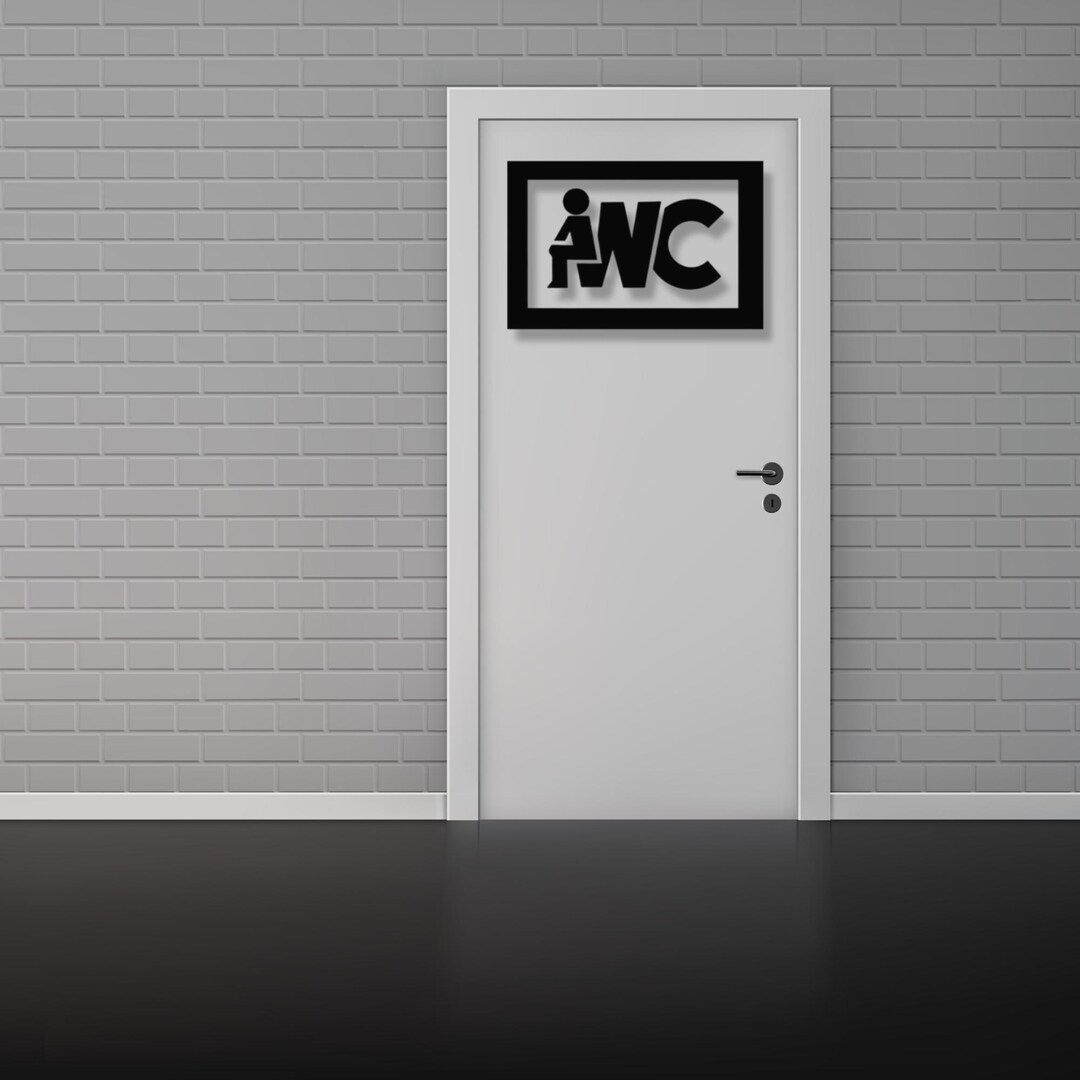 Toilet Signs Metal Wall Art Designs, Restroom and Bathroom Door Sign ...
