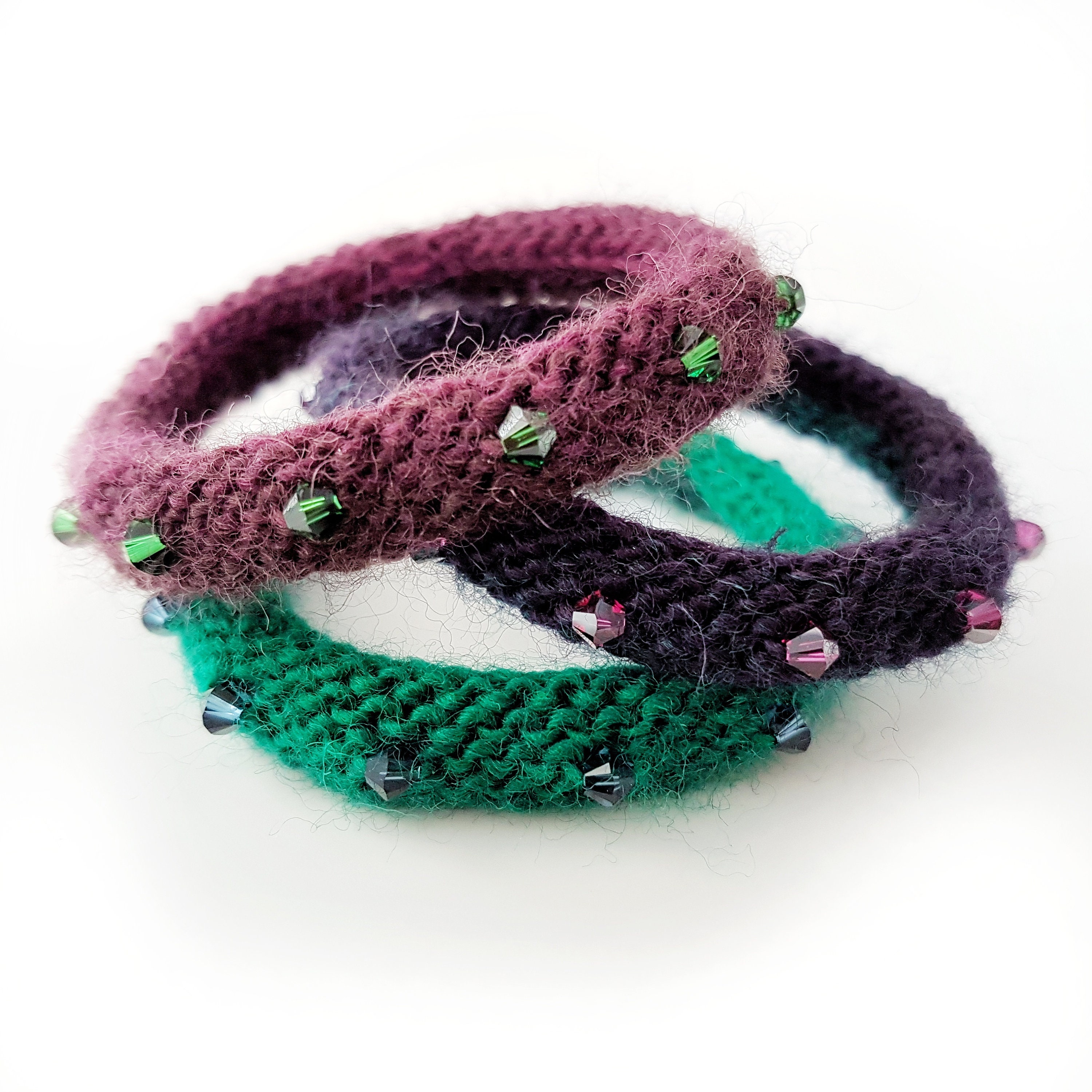 Crystal & Yarn Bangles Knitting Pattern - Etsy