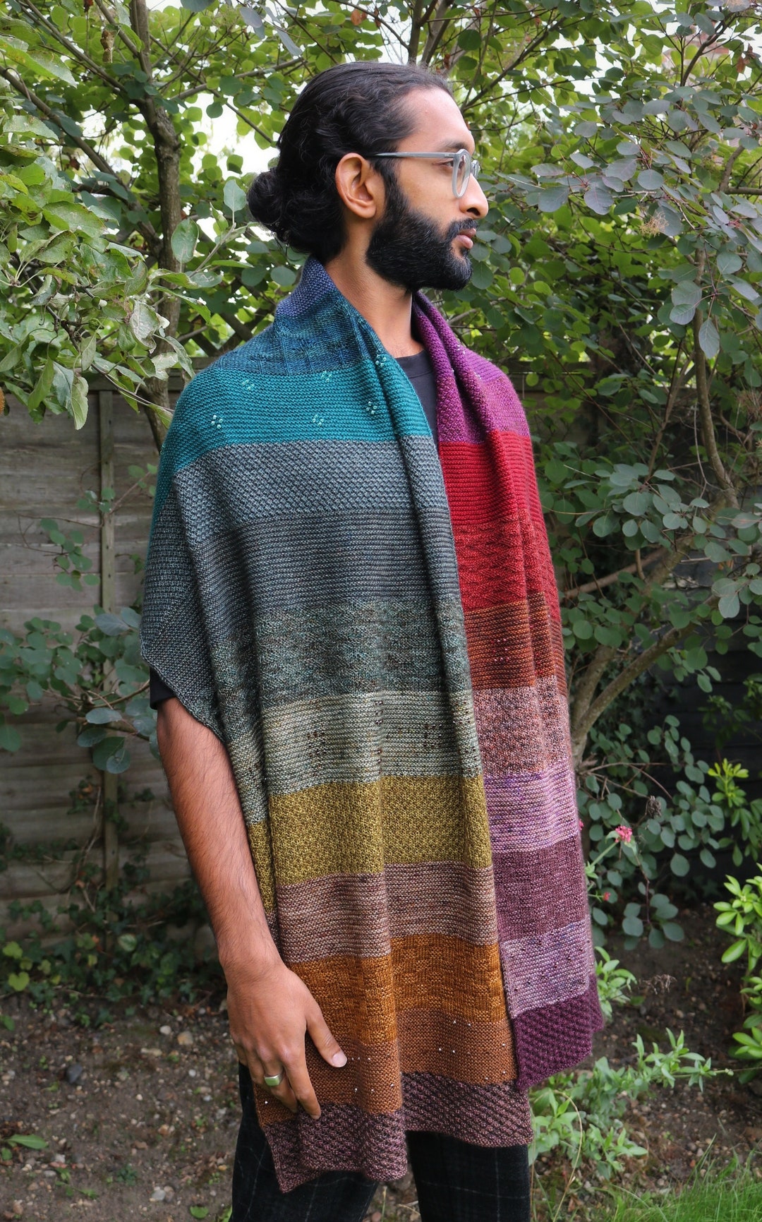 Glam Garden Wrap Knitting Pattern - Etsy