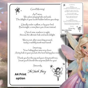 Tooth Fairy Letter, Lost Tooth, No Tooth for Under Pillow, Digital ...