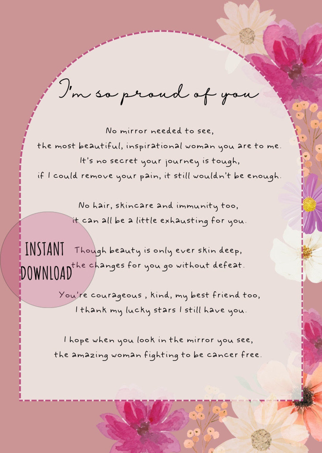 Support Card, Cancer Card, Breast Cancer Card, Encouragement, Oncology ...