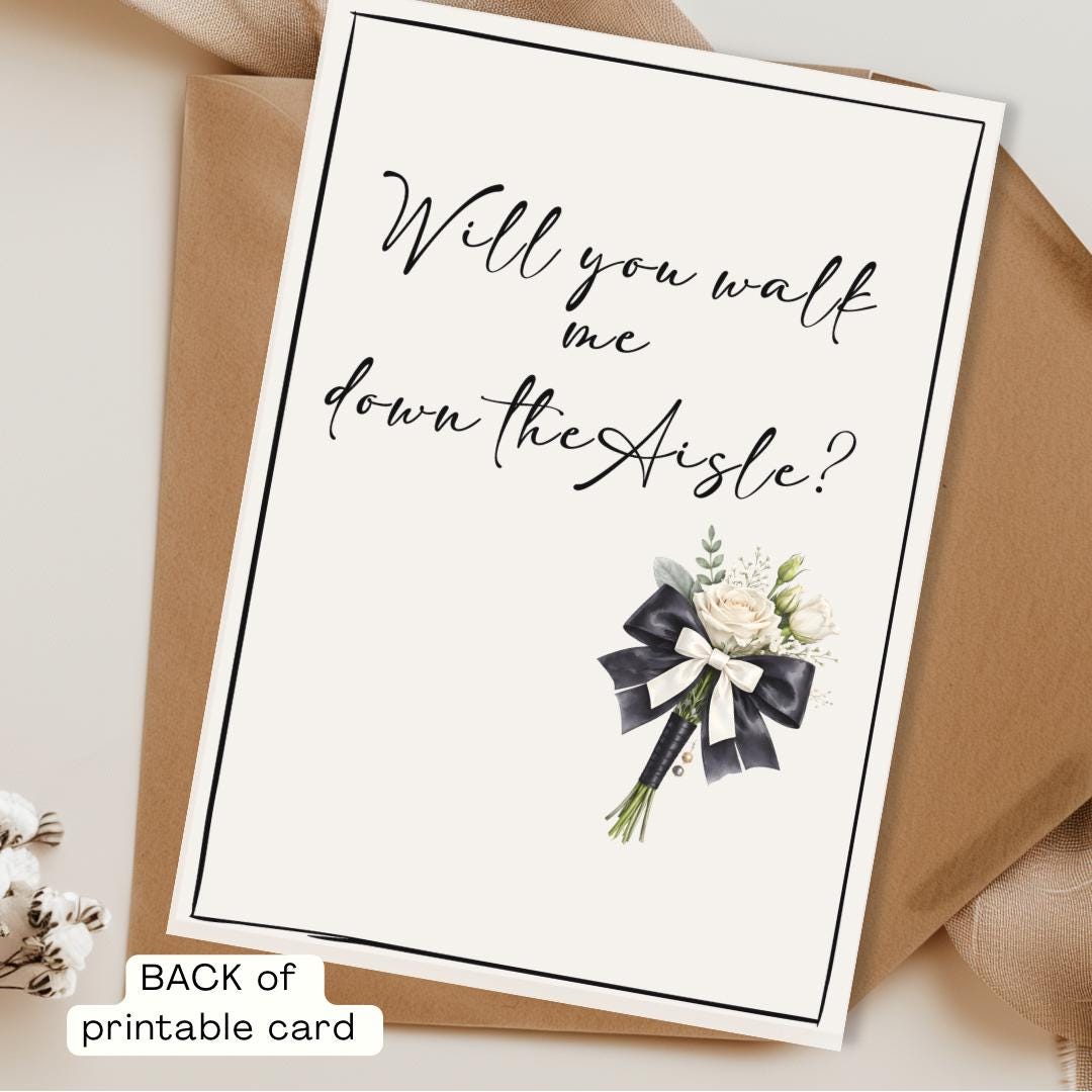 Stepfather Walk Me Down the Aisle Letter Printable Father Figure ...
