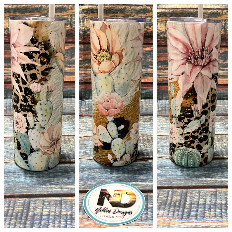 Tumbler Metal Tumbler Cactus Tumbler Metal Tumbler - Etsy