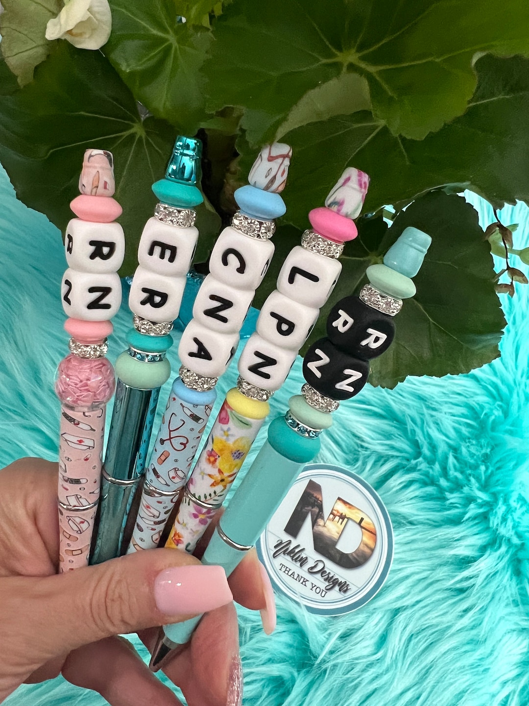 Nursing Pen, Nurse Pen, Thank You Gift, Cute Pen With Beads, Metal Refillable Pen, Medsurg Pen ...