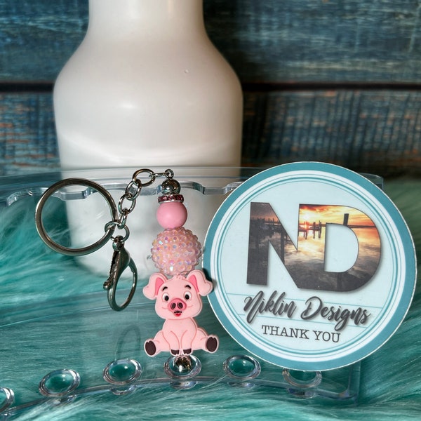 Pig Keychain - Etsy