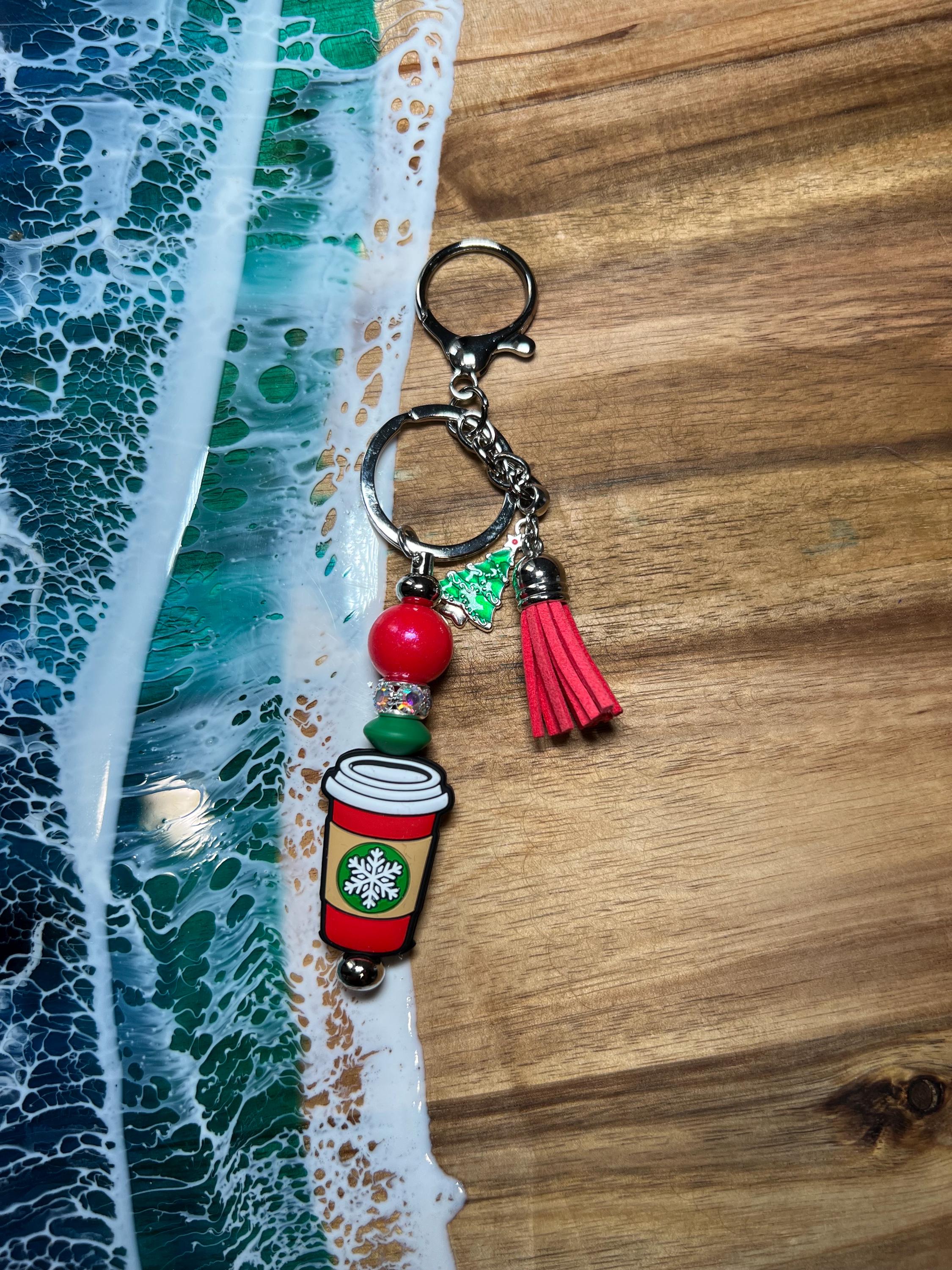 Silicone Beaded Keychain, Personalized Name Tag, Backpack Charm - Etsy