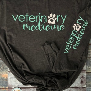 Unisex Long Sleeve Veterinarian T-shirt | Veterinarian T-shirt | Vet ...