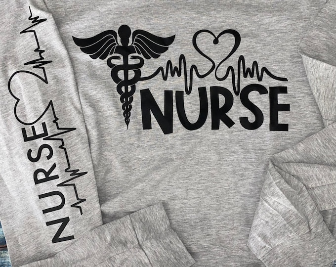 Unisex Long Sleeve Lightweight Nurse T-shirt Nurse T-shirt Nurse ...