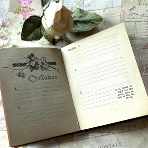 Antique my Tennyson Birthday Book Quaint Birthday Memory Book With ...