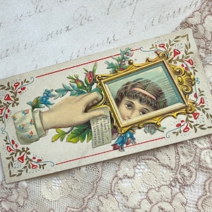 Antique Victorian Lot of Ephemera, Handwritten 1899 Letter, Floral ...