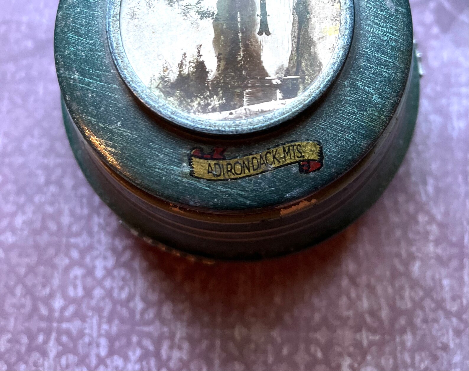 Antique Art Deco Metal Powder Box Compact in Blue With Metal - Etsy