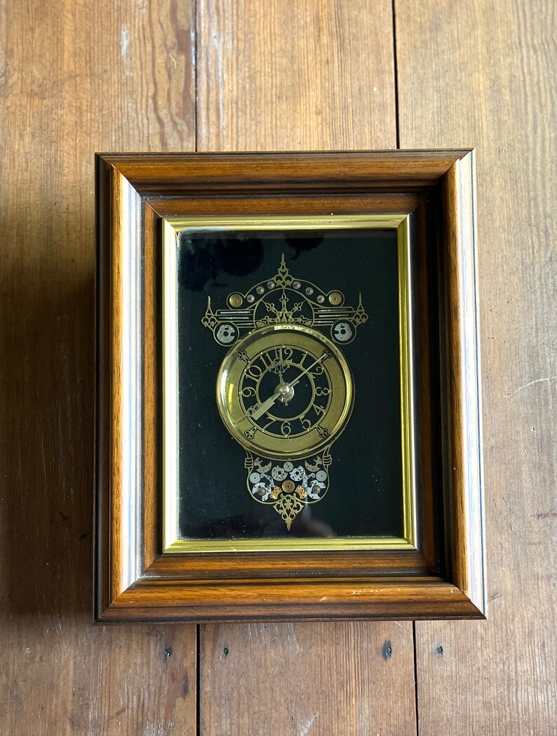 Eclectic Ken Broadbent Collage Clock in Shadowbox, Handmade With Watch ...