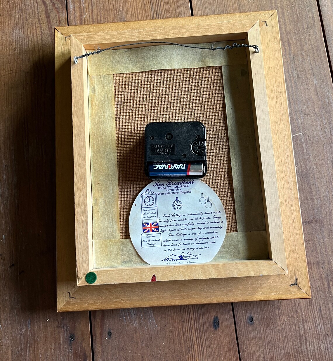 Eclectic Ken Broadbent Collage Clock in Shadowbox, Handmade With Watch ...