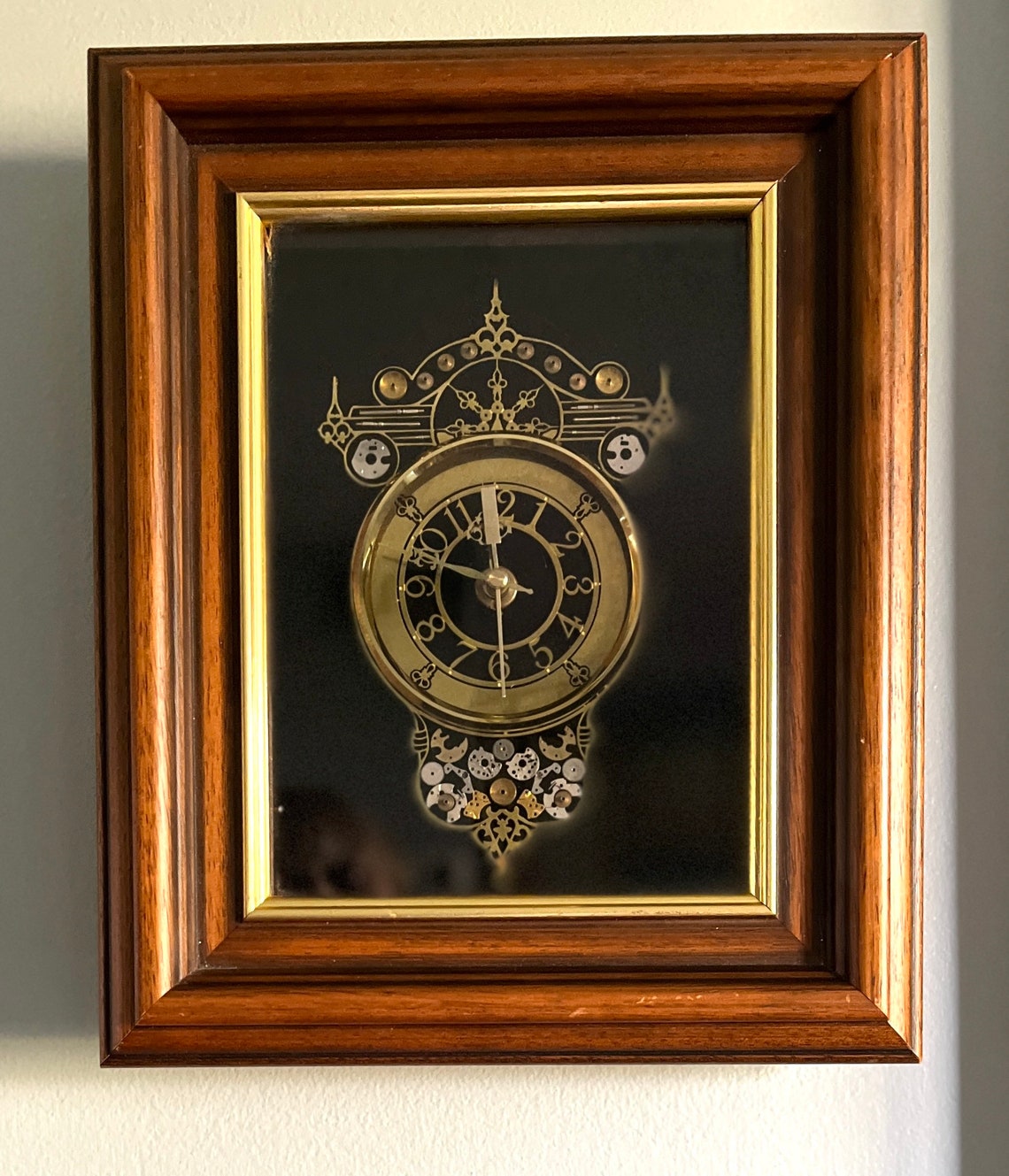 Eclectic Ken Broadbent Collage Clock in Shadowbox, Handmade With Watch ...