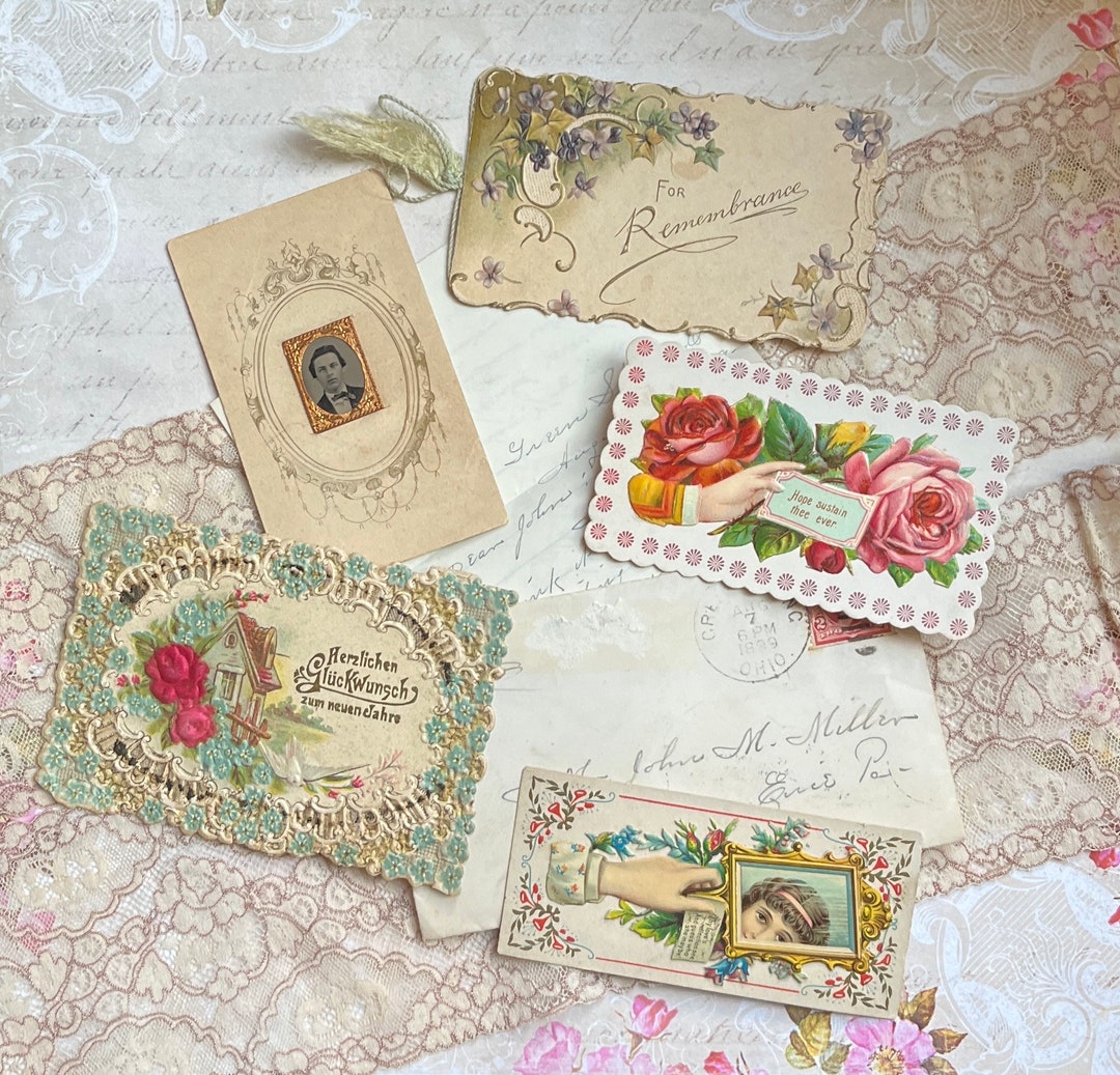 Antique Victorian Lot of Ephemera, Handwritten 1899 Letter, Unique ...
