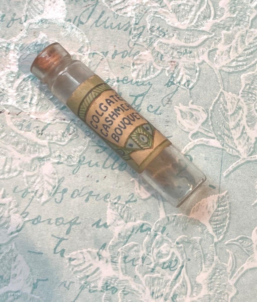 Antique Cashmere Bouquet Colgate Perfume Glass Vial, Art Deco Design ...