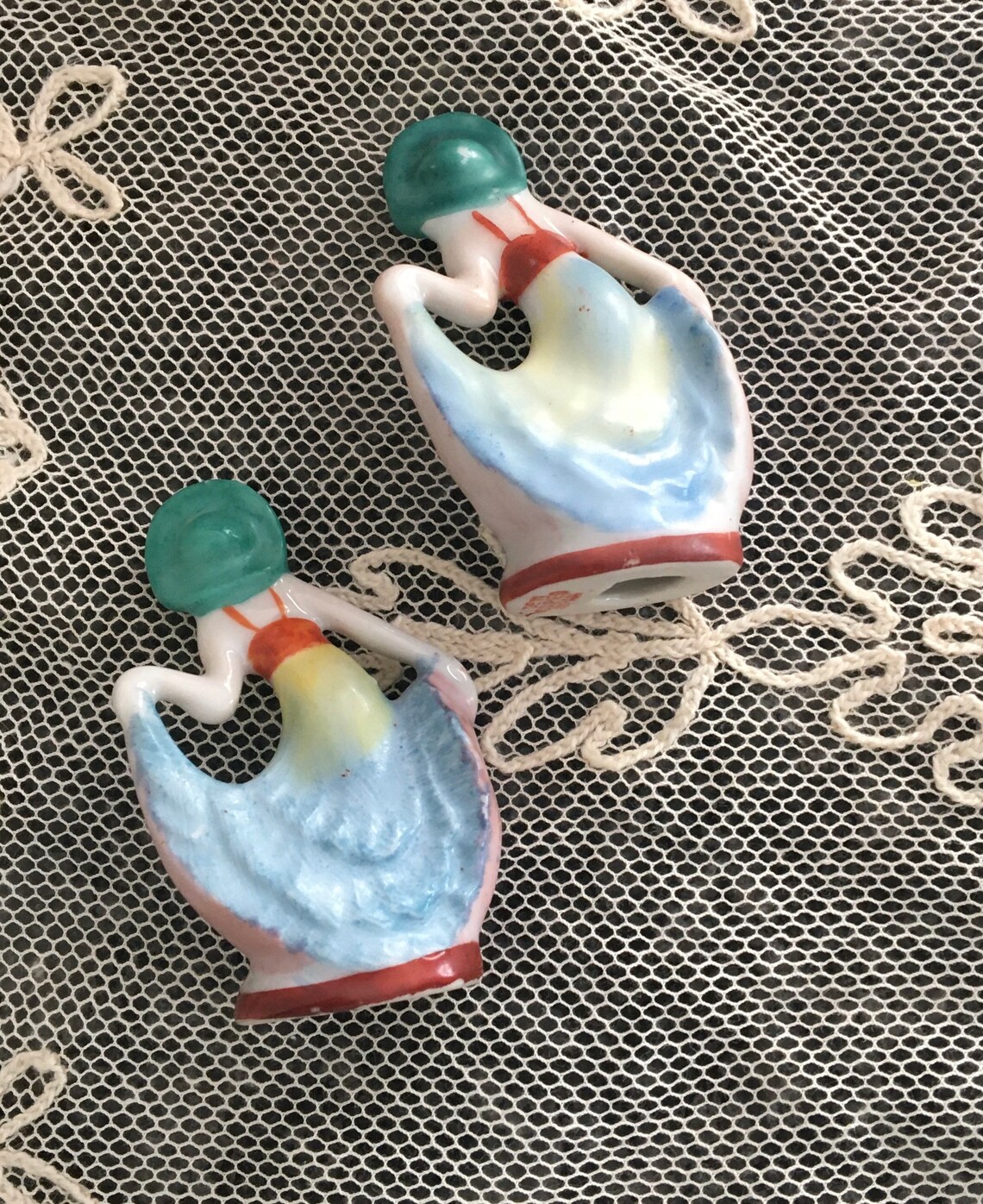 Vintage Ceramic Figurines of Flamenco Dancer Pair of Girls | Etsy