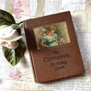 Antique my Tennyson Birthday Book Quaint Birthday Memory Book With ...