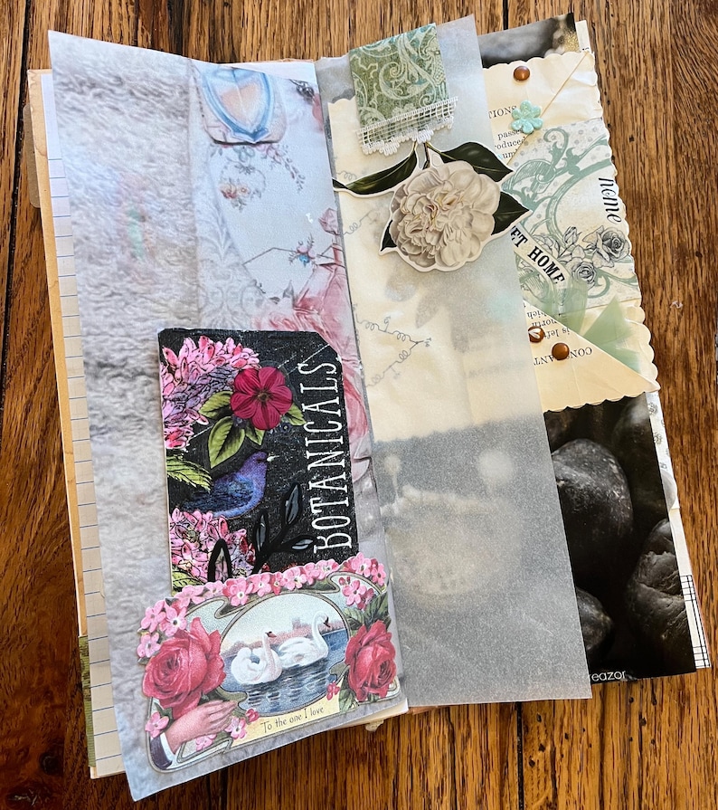 Decorative Journal Booklet, Altered Cards and Tags, Florals, Birds ...