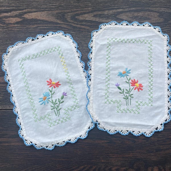 Embroidered Doilies - Etsy
