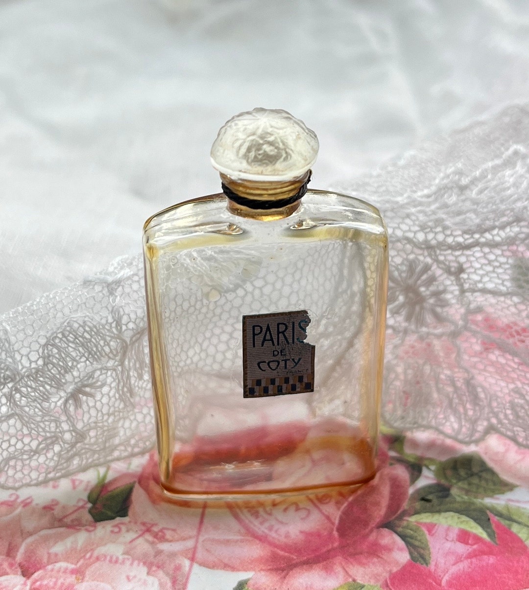 Antique Paris De Coty Miniature Glass Perfume Bottle, Lalique Frosted ...