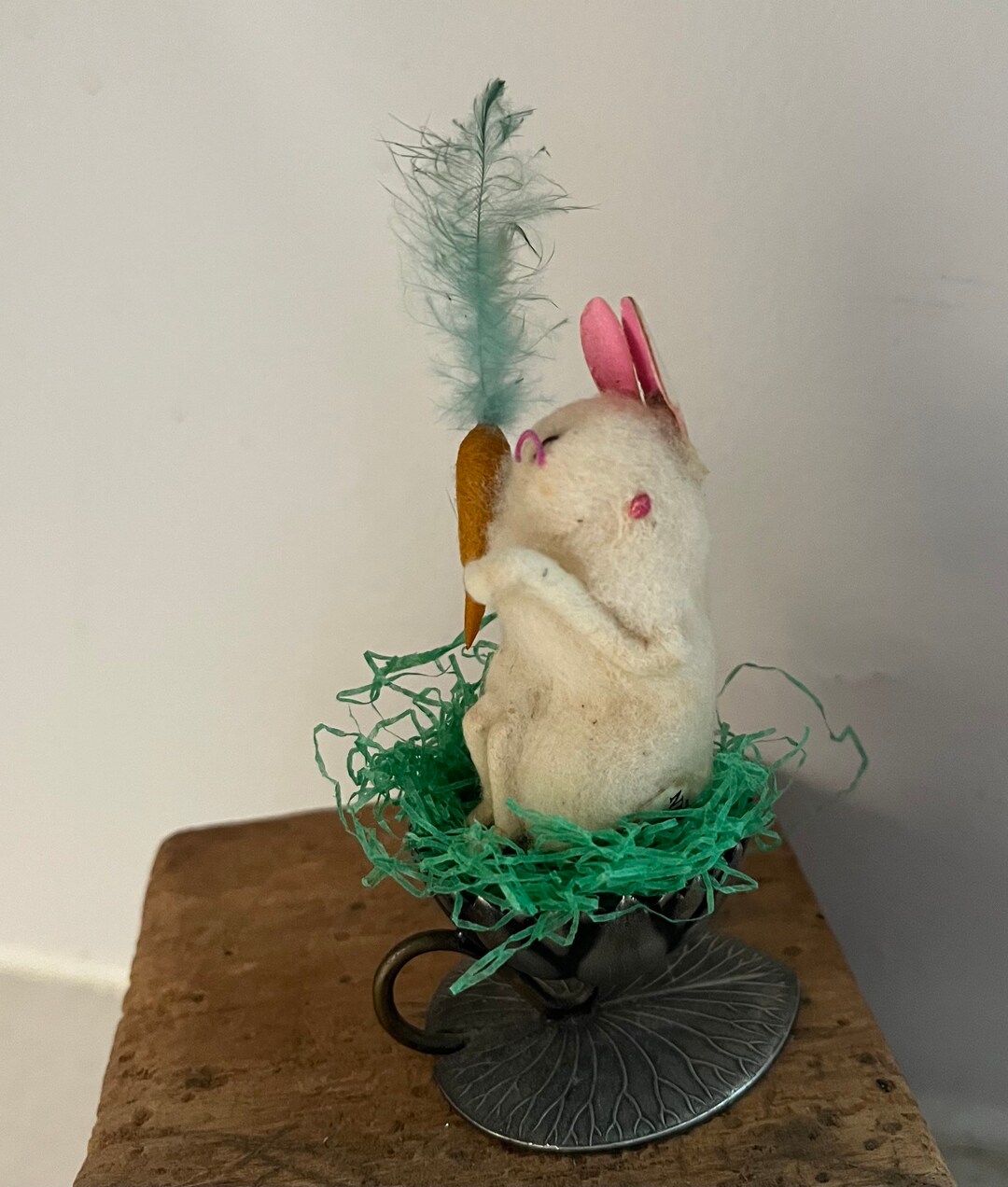 Vintage Cotton Batting Bunny Rabbit, Arms & Legs, Pink Eyes-paper Ears ...