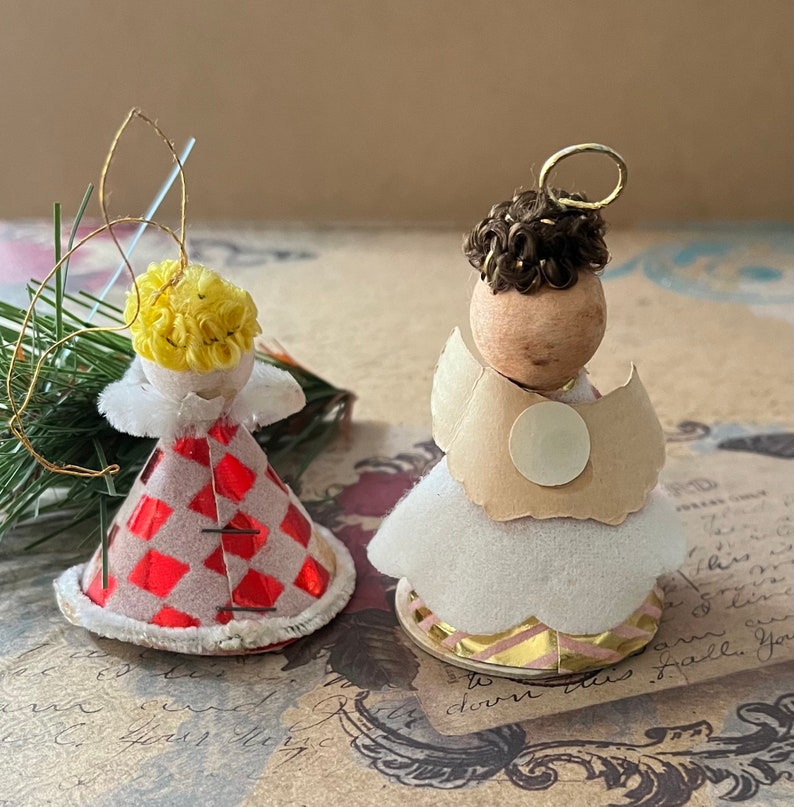 Vintage Pair of Angel Japan Christmas Ornament Spun Cotton - Etsy