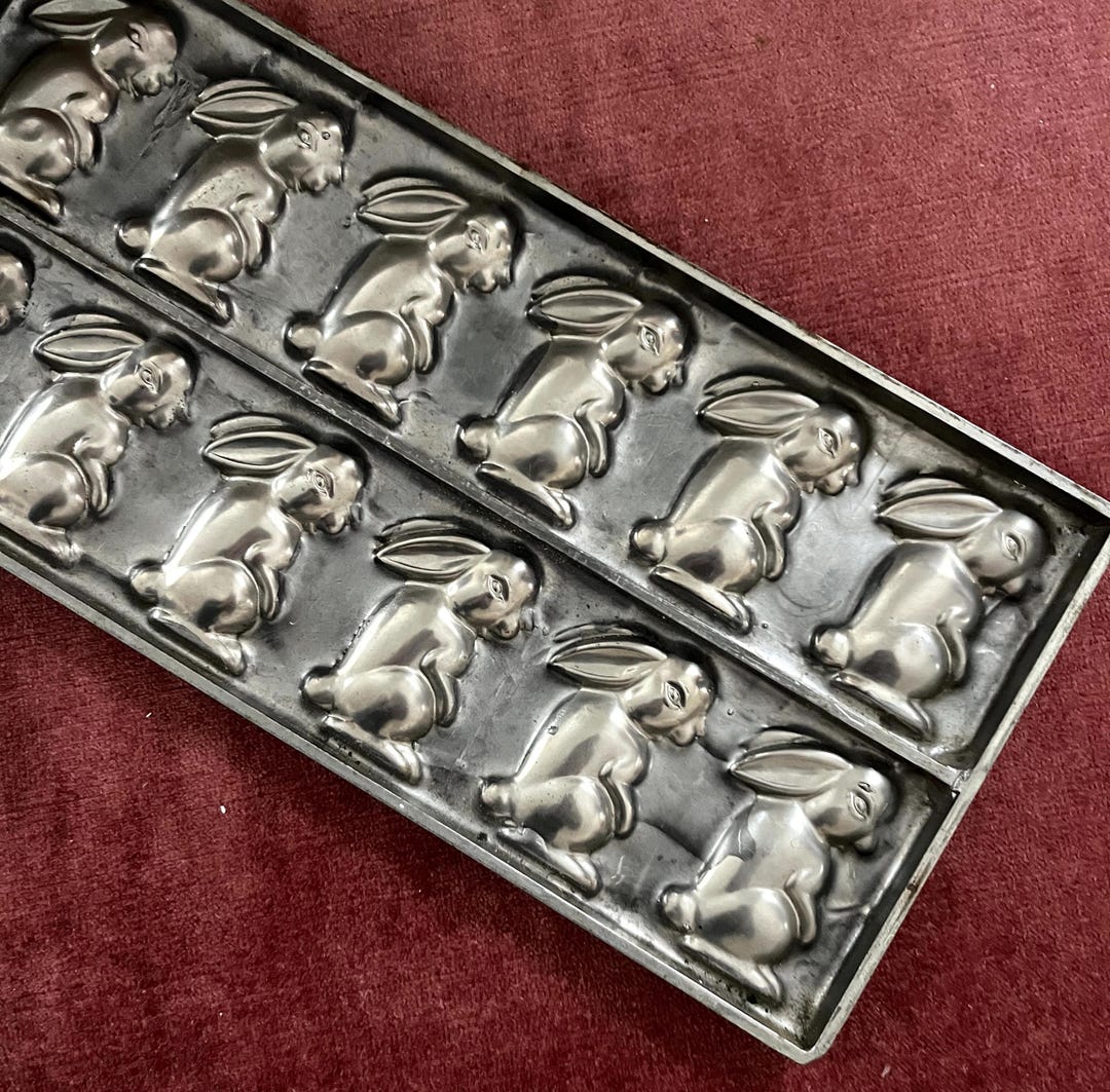 Antique Multi Bunny Rabbit Candy Mold for Chocolate Candy, Marked ...