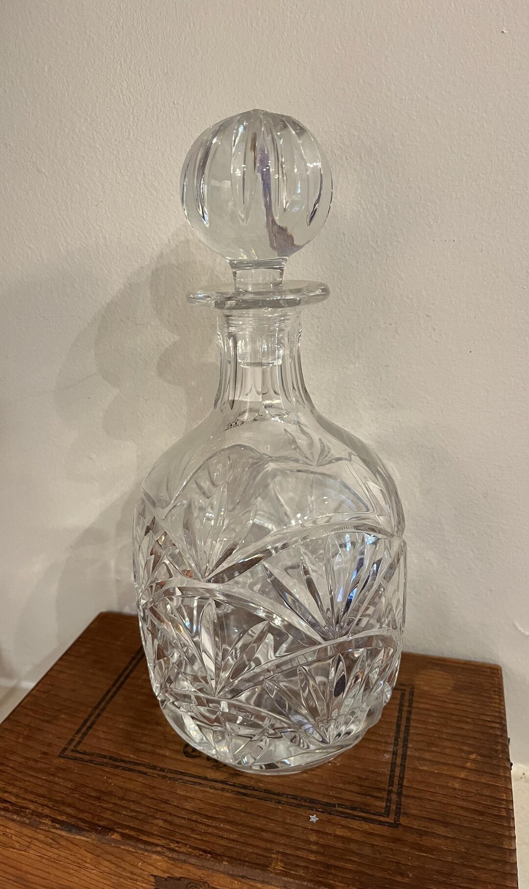 Vintage 24% Lead Crystal Decanter With Original Towle Sticker, Made in ...