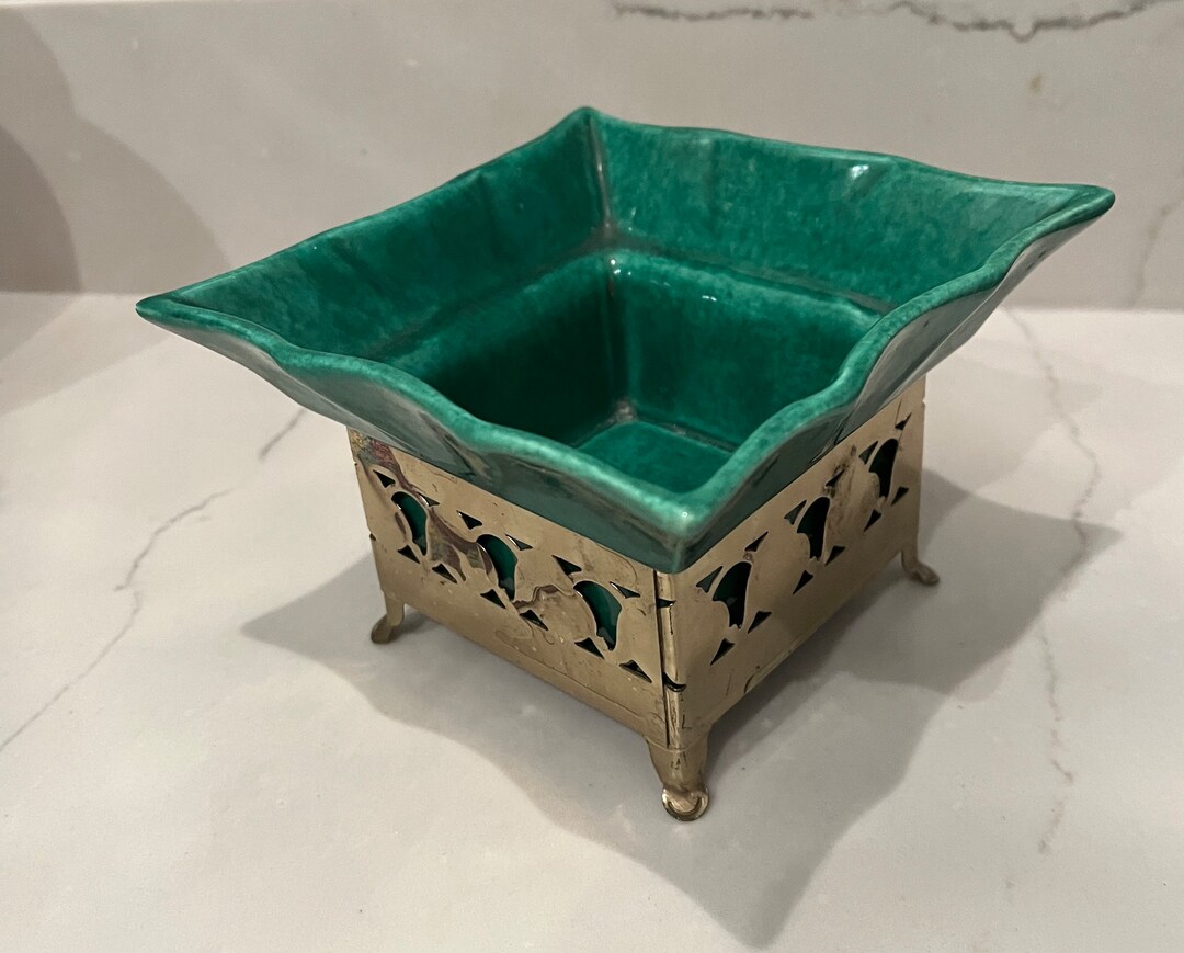 Vintage Miramar of California Green Pottery Planter in - Etsy
