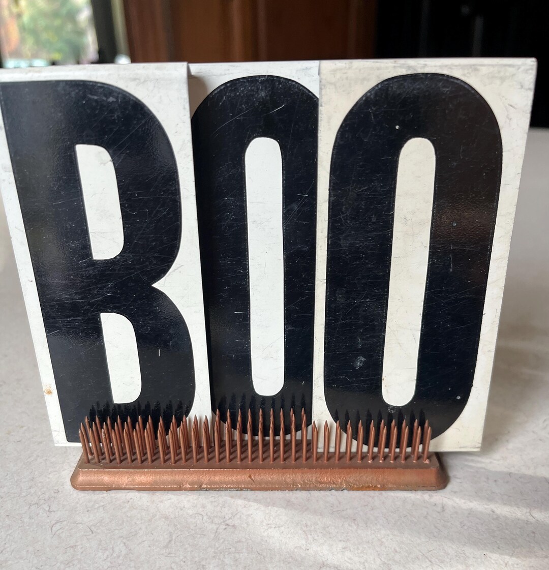 Vintage Metal Letters Black on White Metal, BOO, in Vintage Copper ...