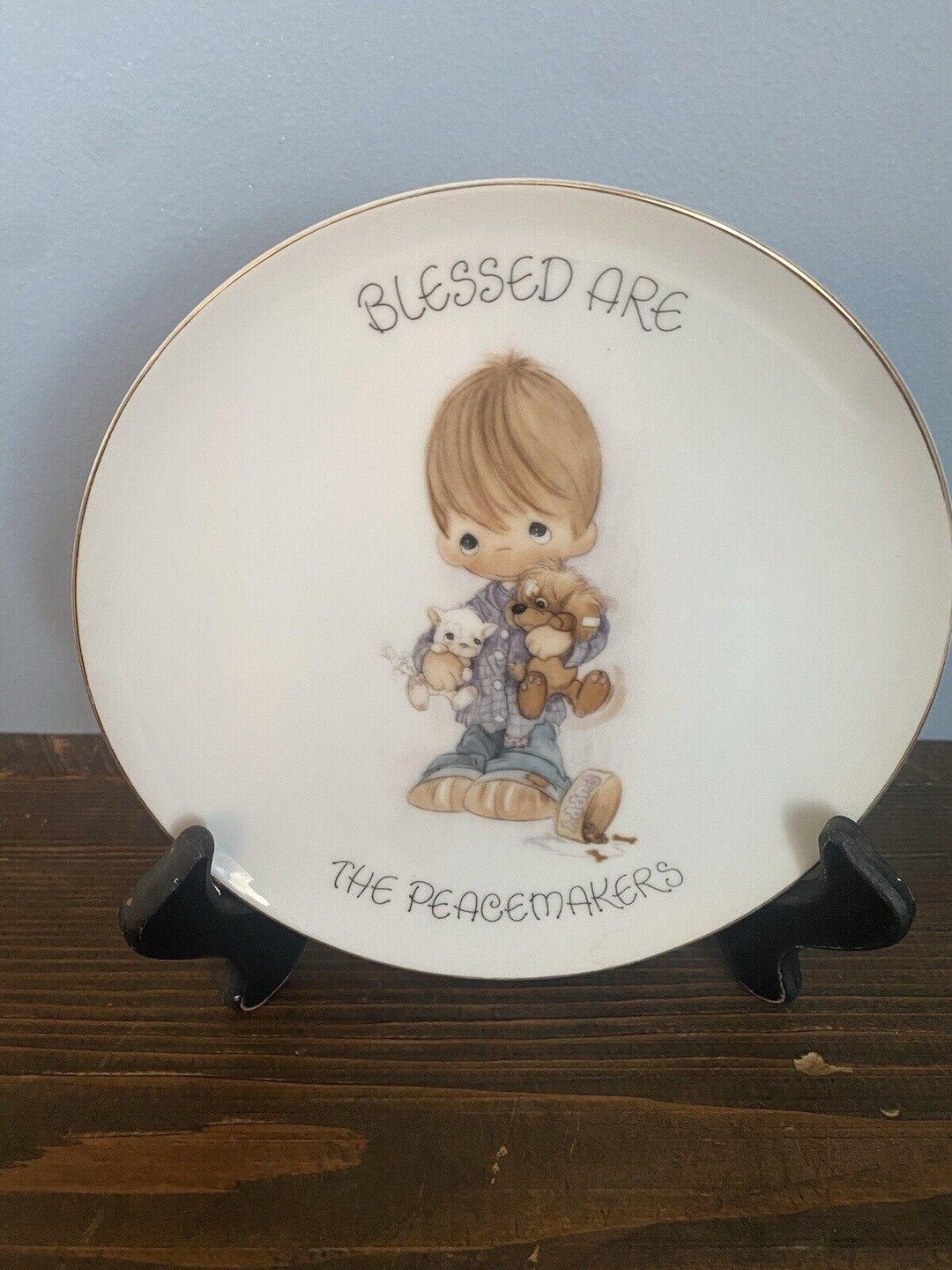 Precious Moments Blessed Are the Peacemakers Plate Porcelain 1978 ...