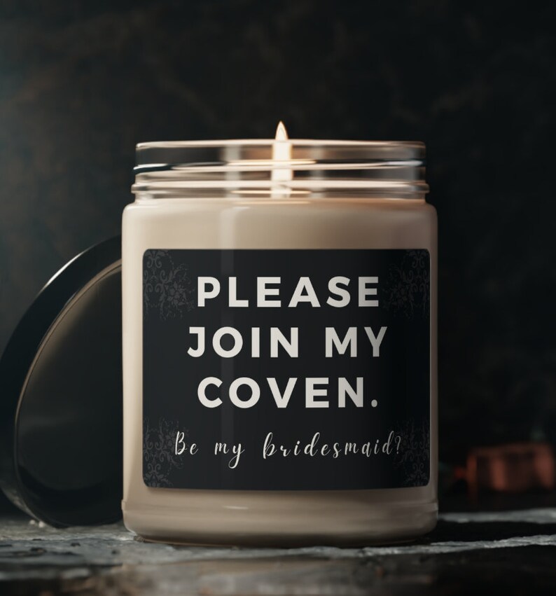 Witchy Bridesmaid Proposal Candle: Coven Theme, Soy Wax, 9oz - Etsy