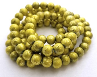 Gold glass beads | Etsy