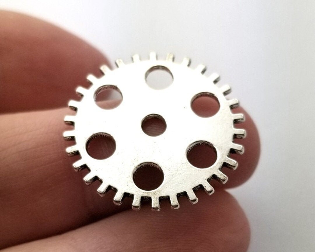 Silver Metal Gears Silver Gear Wheel Charms Pendants - Etsy