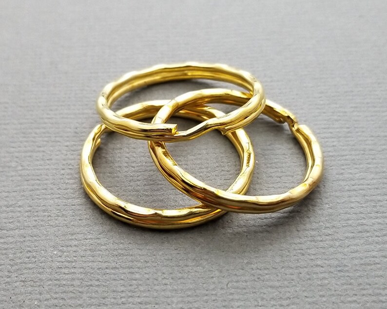 Gold Keychain Rings Split Ring Key Chain Key Ring - Etsy