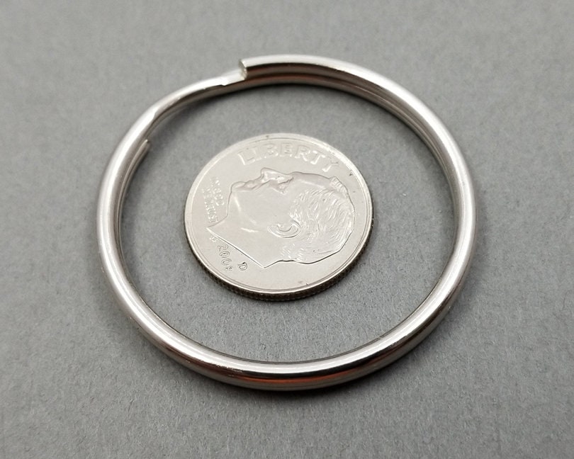 35MM Large Keychain Rings split ring silver key chain key ring | Etsy
