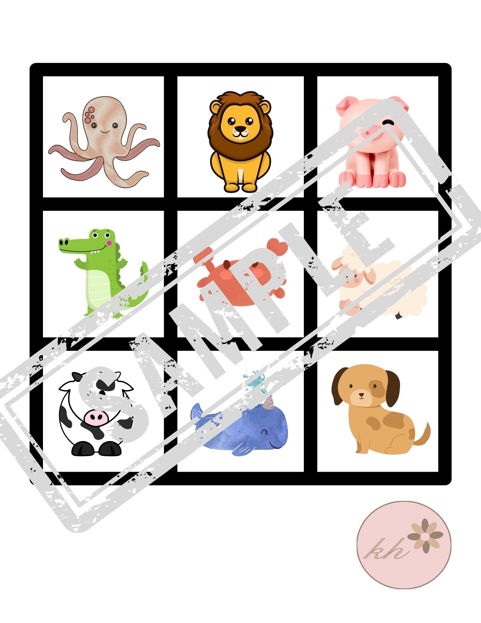 Children's Animal BINGO Game - Etsy