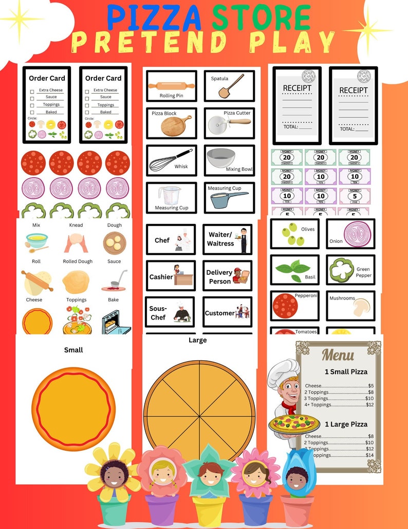 Pretend Play Pizza Store | Dramatic Learning Center | Make Believe ...