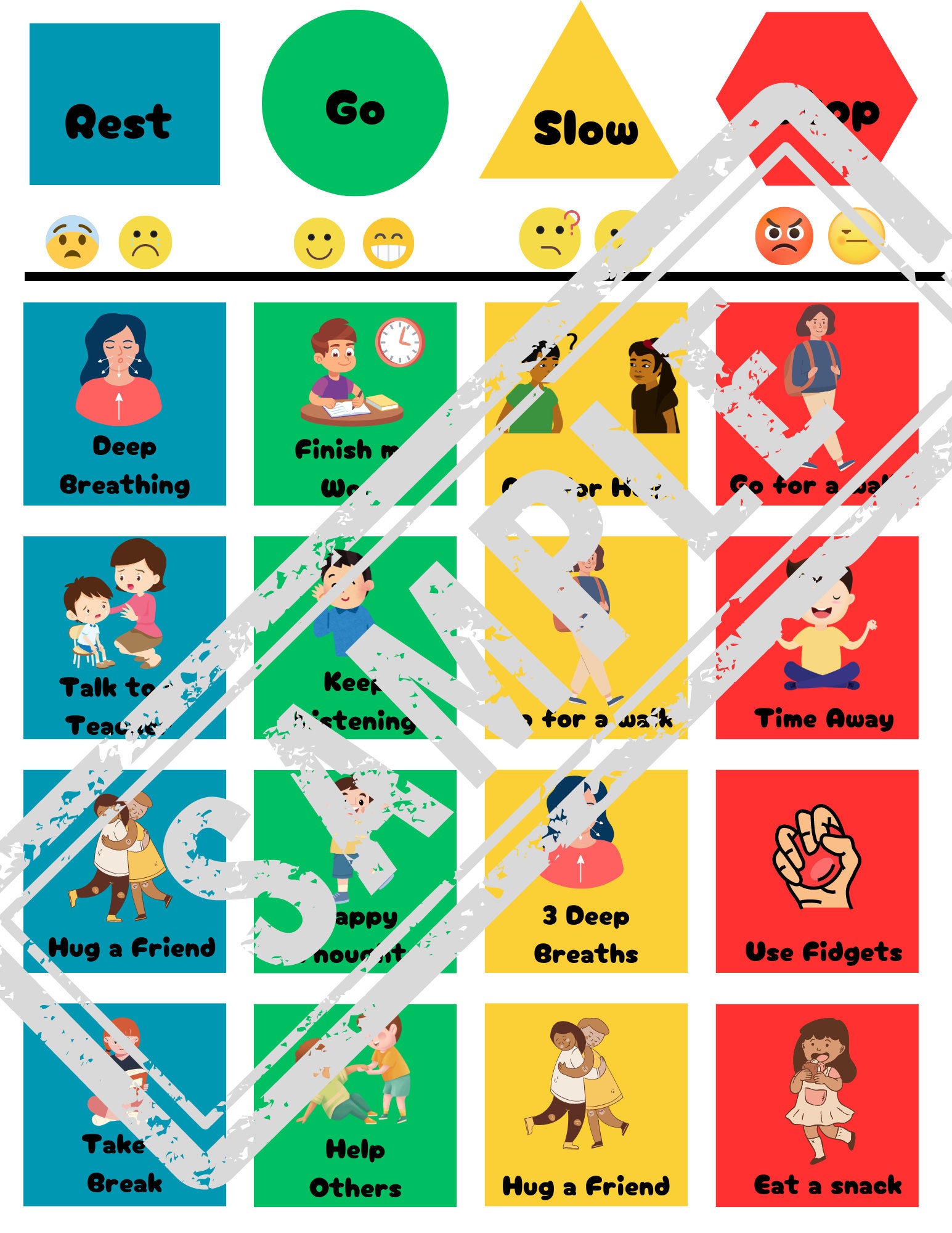 Zones of Emotional Regulation Coping Skills and Strategies Feelings ...