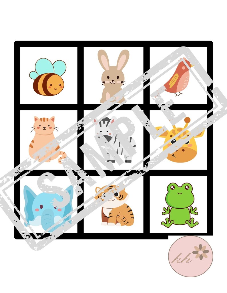 Children's Animal BINGO Game - Etsy
