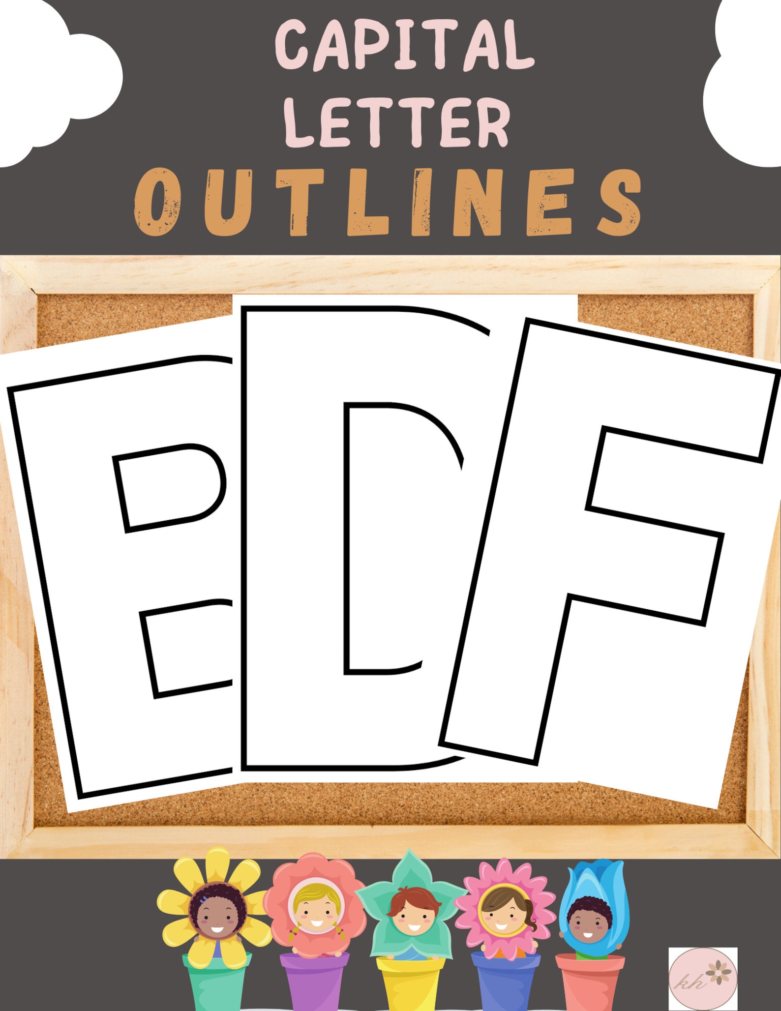 Capital Letter Outlines for Alphabet Craft Templates - Etsy