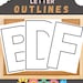 Capital Letter Outlines for Alphabet Craft Templates - Etsy