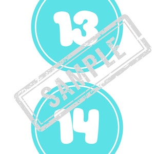 Round NUMBER LABELS for Classroom # 1 to 40 | 4 Color Variations - Etsy