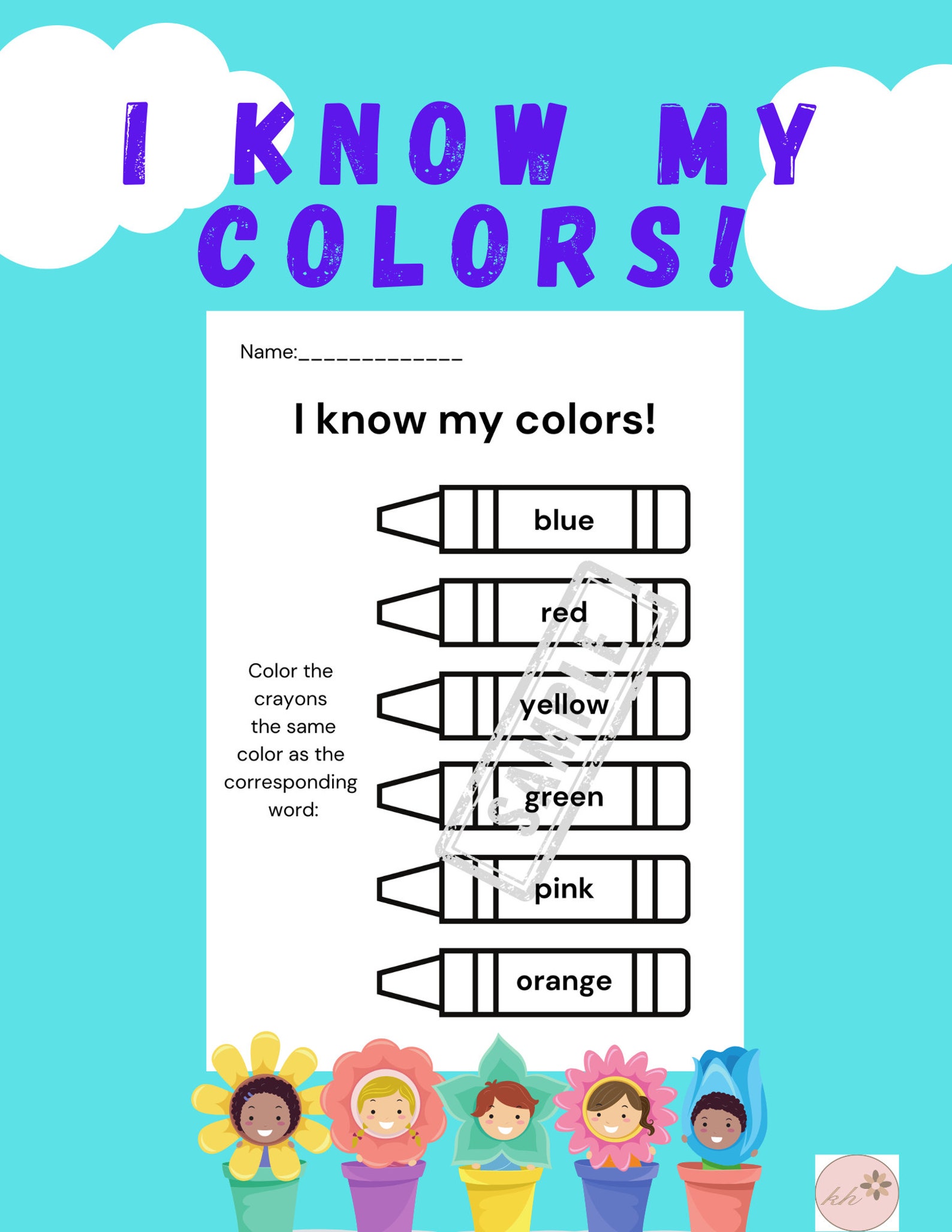I Know My Colors Worksheet | Color Recognition and Early Reading ...