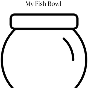 My Fish Bowl | Cut and Paste Activity | Coloring - Etsy