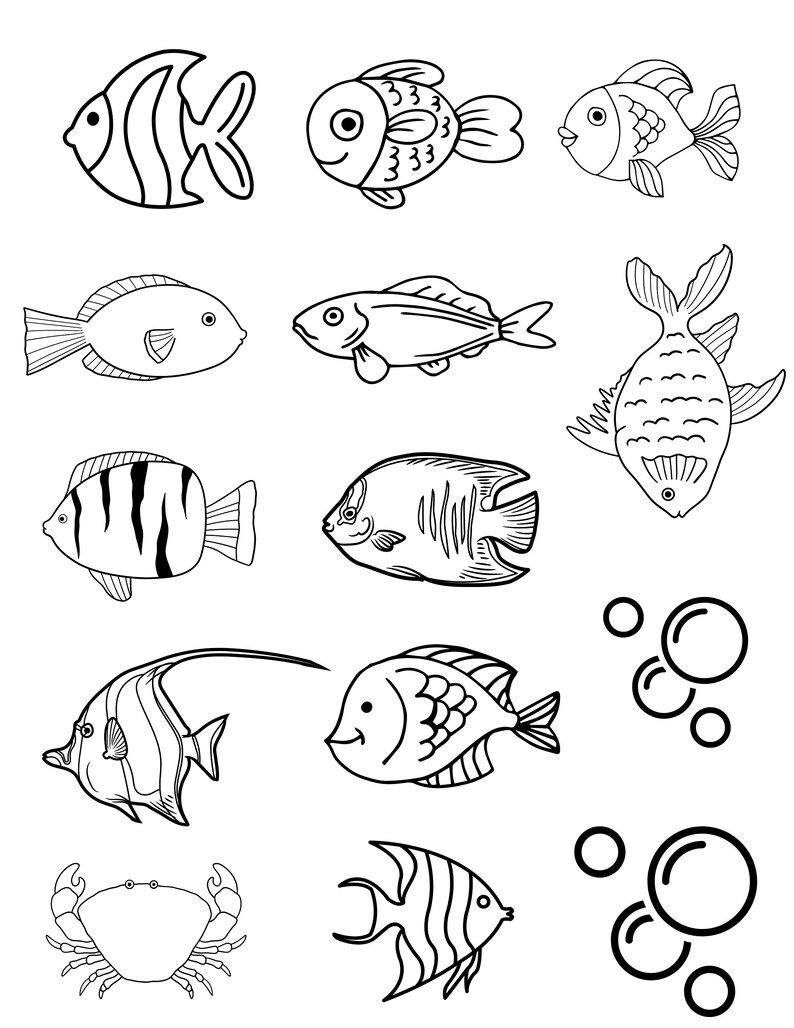 My Fish Bowl | Cut and Paste Activity | Coloring - Etsy