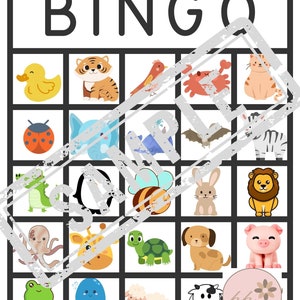 Children's Animal BINGO Game - Etsy