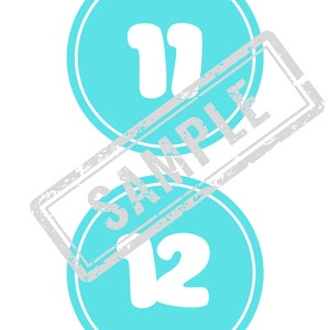 Round NUMBER LABELS for Classroom # 1 to 40 | 4 Color Variations - Etsy